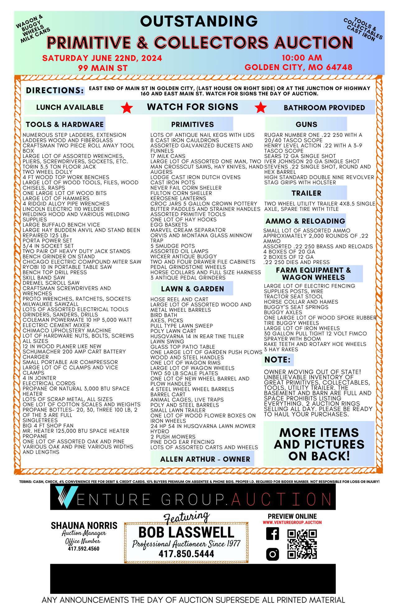 Venture Group - Auctions