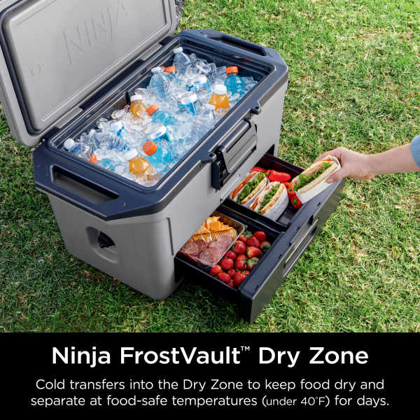 Ninja FrostVault™ 50qt Hard Cooler with Ice Packs & Accessories, Slate ...