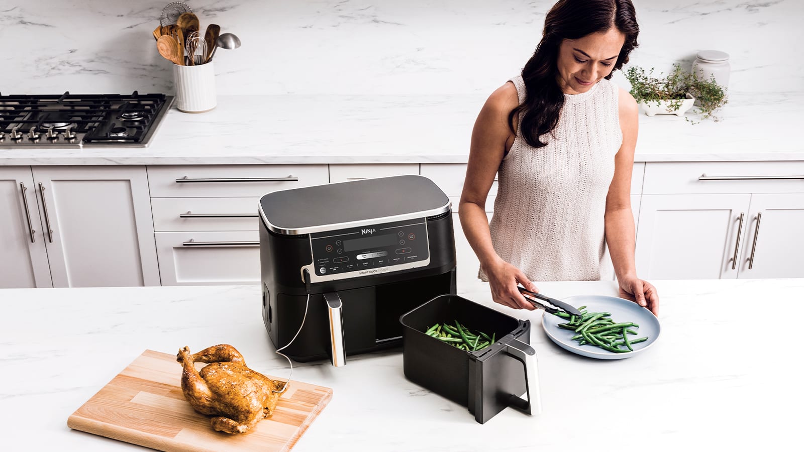 Friteuse sans huile Ninja Foodi MAX DualZone avec système Smart Cook AF451EU