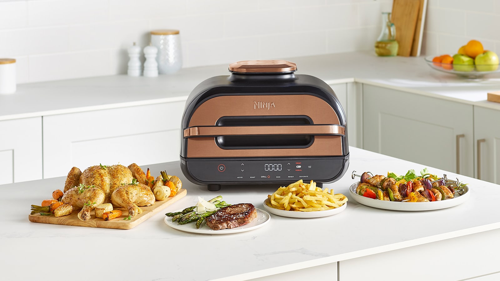 Ninja Deluxe Black & Copper Edition Foodi MAX Health Grill & Air Fryer ...