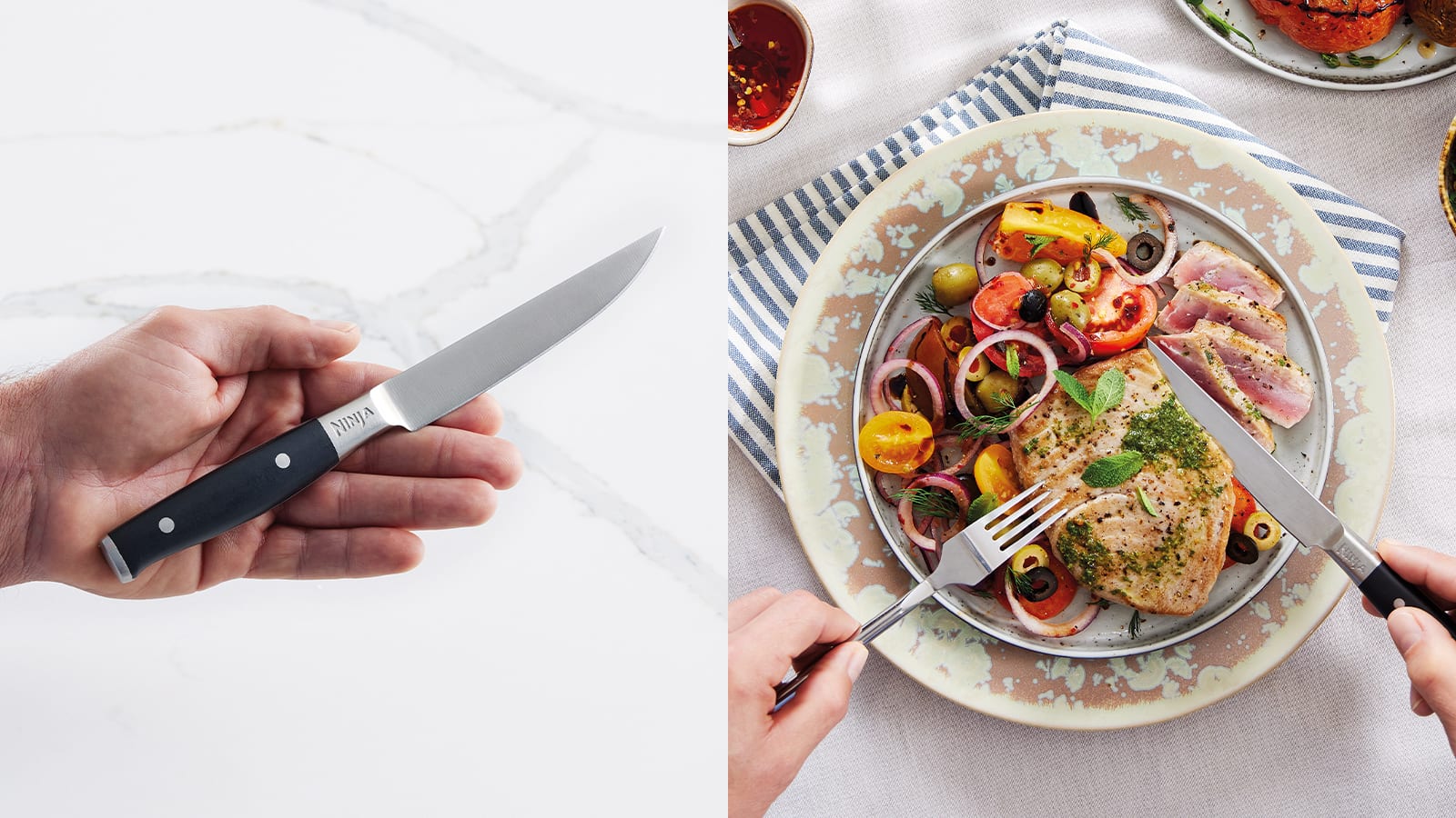 Ninja Foodi StaySharp Knife Block with Integrated Sharpener