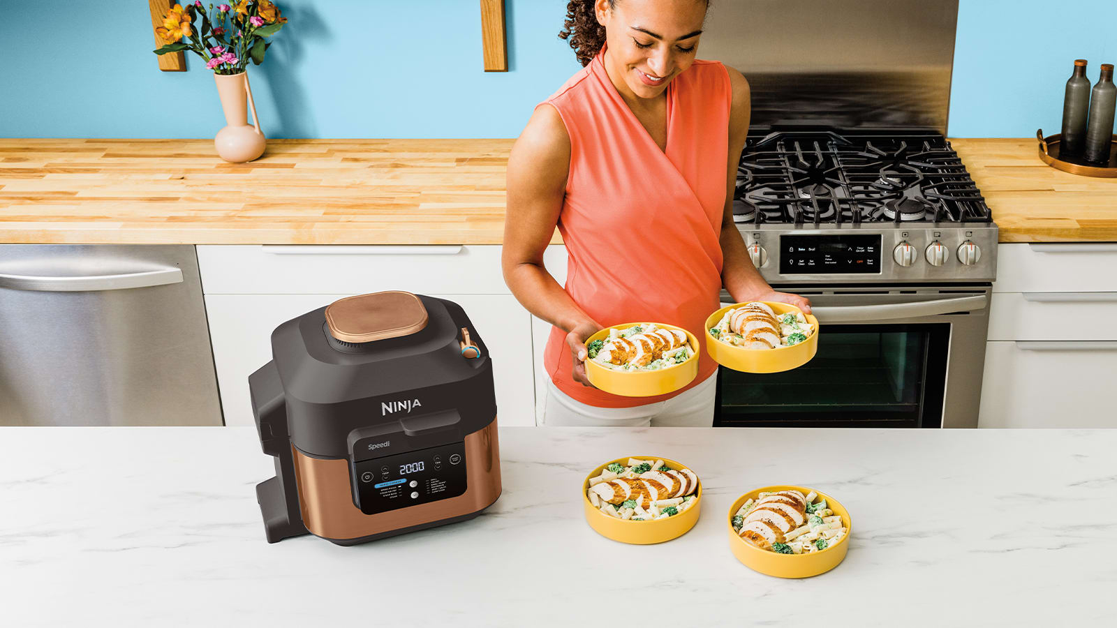 Ninja Deluxe Black & Copper Speedi 10-in-1 Rapid Cooker & Air Fryer