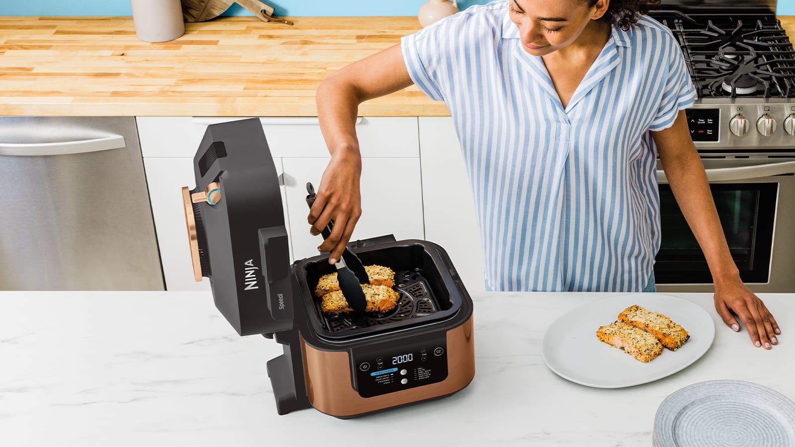 Ninja Deluxe Black & Copper Speedi 10-in-1 Rapid Cooker & Air Fryer