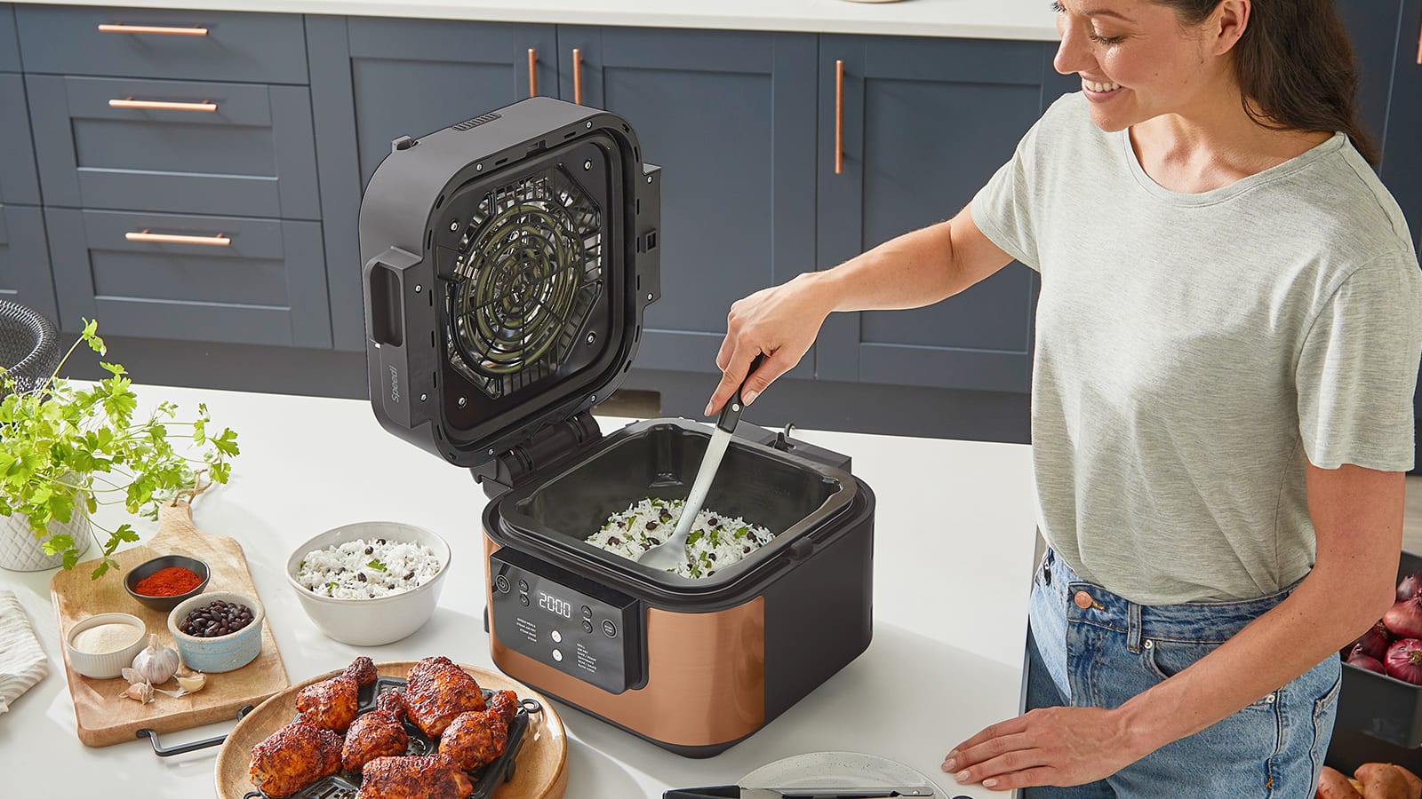 Ninja Deluxe Black & Copper Speedi 10-in-1 Rapid Cooker & Air Fryer