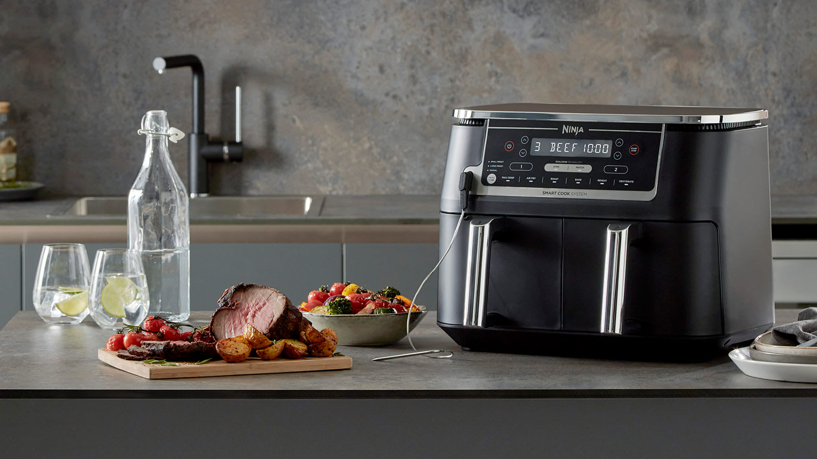 Ninja Foodi MAX Dual Zone Air Fryer with Smart Cook System AF451EU ...