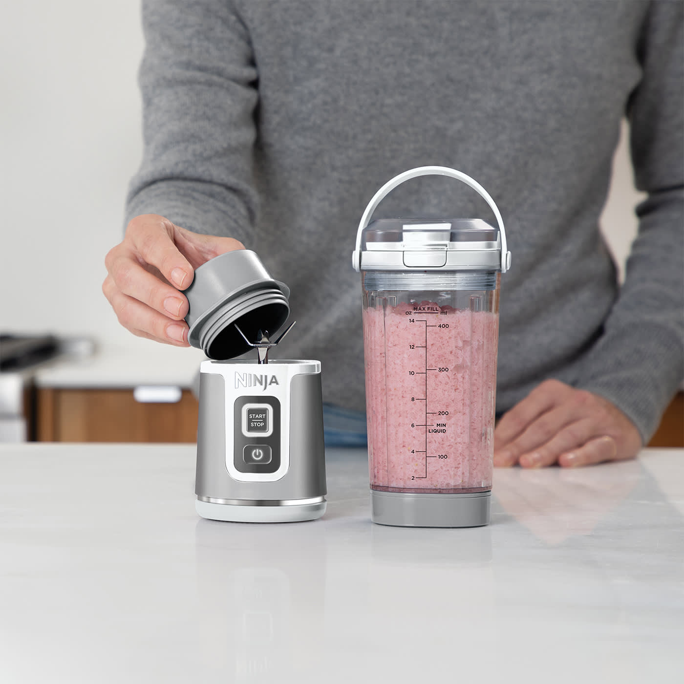 Mixeur portable sans fil Ninja Blast – Blanc | Ninja France