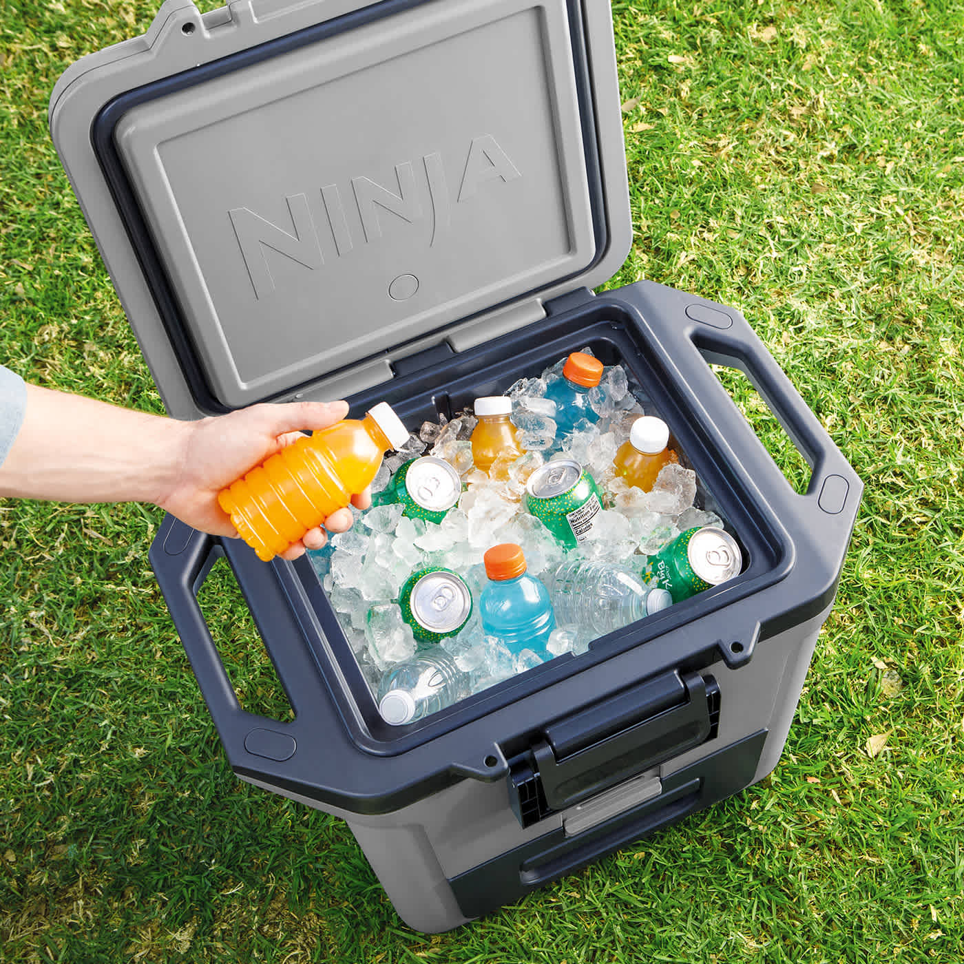 Ninja FrostVault 28L Small Hard Cooler with Lockable Lid – Grey