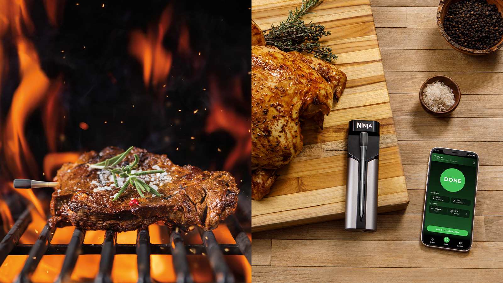 Ninja ProChef Wireless Meat Thermometer | Digital Temperature Probe