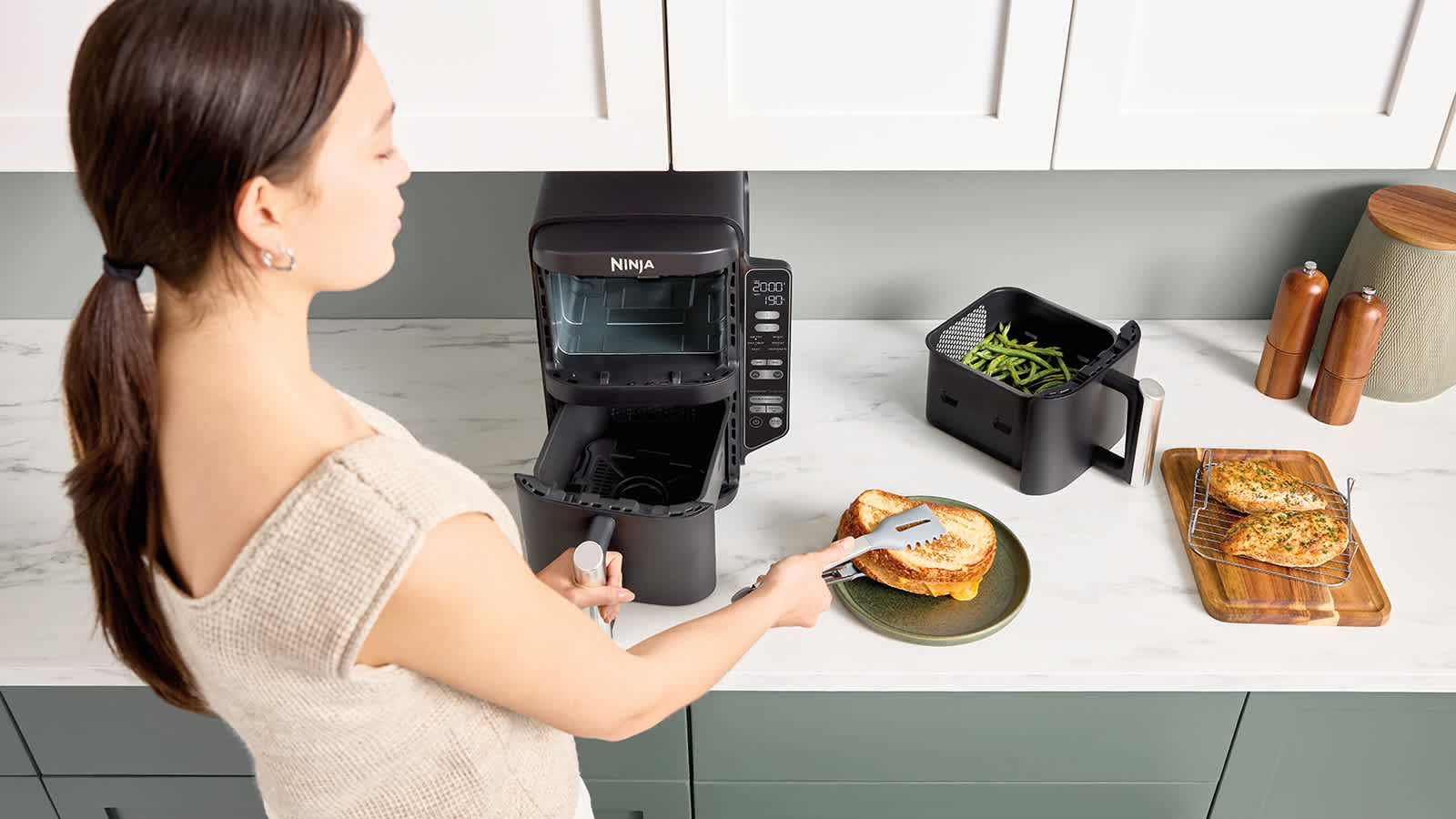 Ninja Double Stack 2-Ebenen Heißluftfritteuse 7,6 L - SL300EU