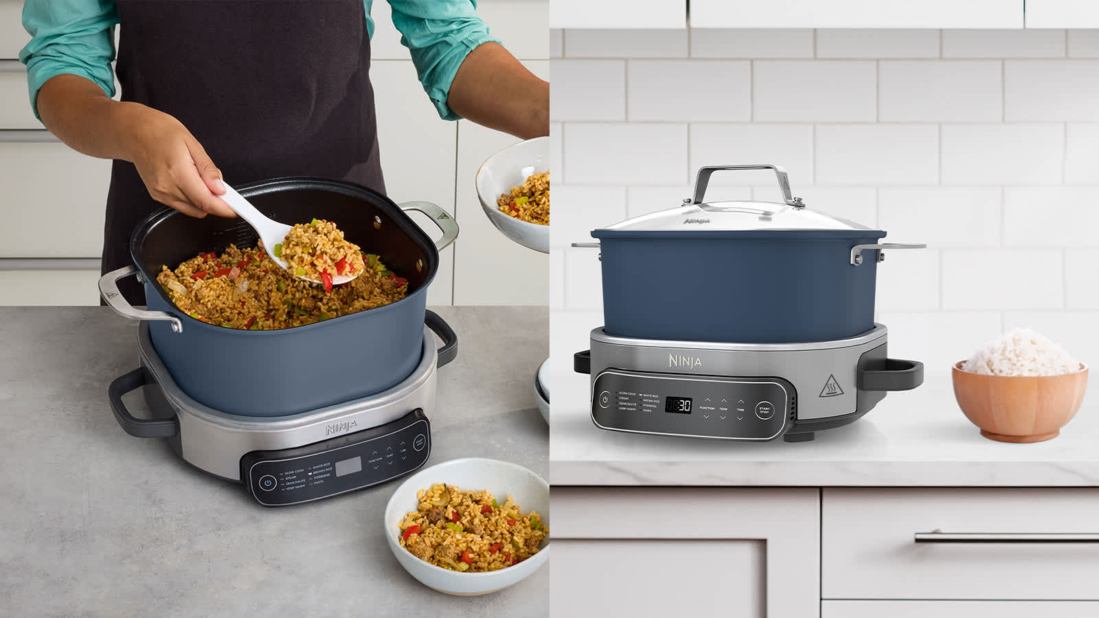 Ninja Foodi 8-Mode 6L PossibleCooker Rice & Slow Cooker MC1101UK ...