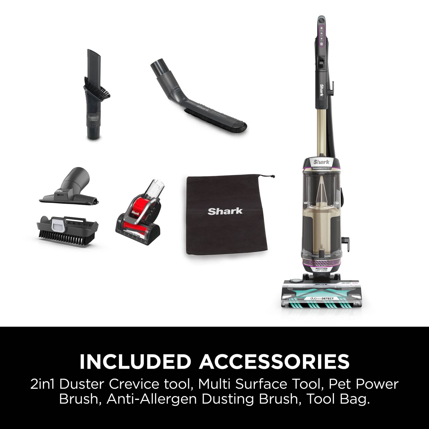 Shark PowerDetect Powered Lift-Away Upright Pet Vacuum Cleaner - Black ...