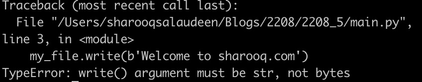 Solved Typeerror Write Argument Must Be Str Not Bytes In Python