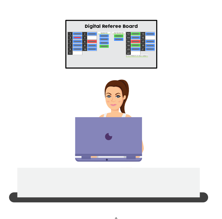 Pickleball Desk- Referee & Volunteer Management