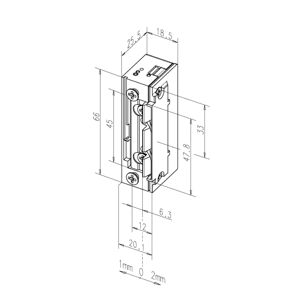 Gâche électrique effeff 118 ProFix 2 - Rudolf Geiser AG
