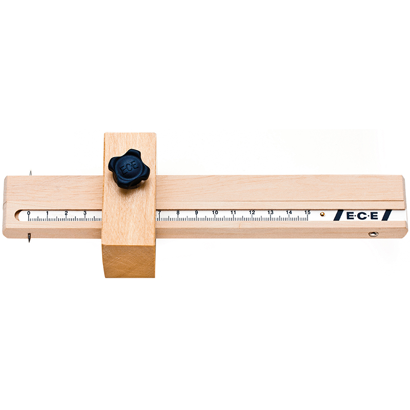 Trusquin en hêtre blanc, plage de mesure jusqu'à 150 mm - Rudolf Geiser AG