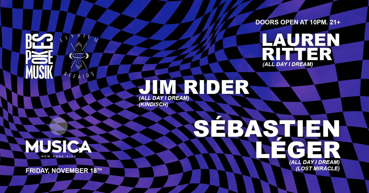 🎫 Elysium Affairs & Bespoke Musik presents Sebastien Leger | Shotgun ... 🎫 Elysium Affairs & Bespoke Musik presents Sebastien Leger | Shotgun ...