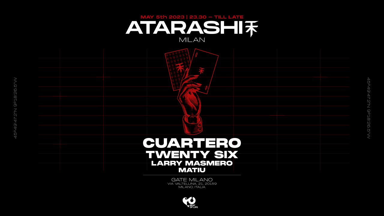 ATARASHI XXIV: Cuartero,…, Milano · Billets Shotgun
