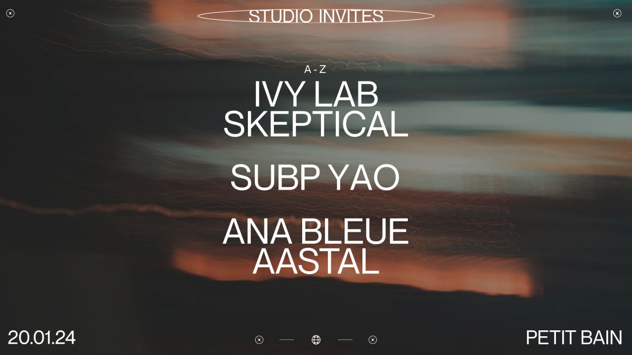 🎫 STUDIO Invites Ivy Lab, Skeptical, Subp Yao, & More! | Billetterie ...