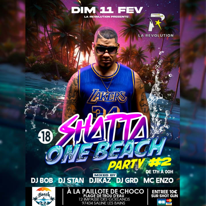 Shatta One Beach Party #…, Plage Du Trou D'Eau · Billets Shotgun