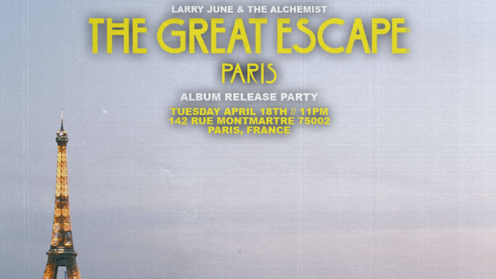 π« Larry June & Alchemist: The Great Escape | Billetterie Shotgun π« Larry June & Alchemist: The Great Escape | Billetterie Shotgun