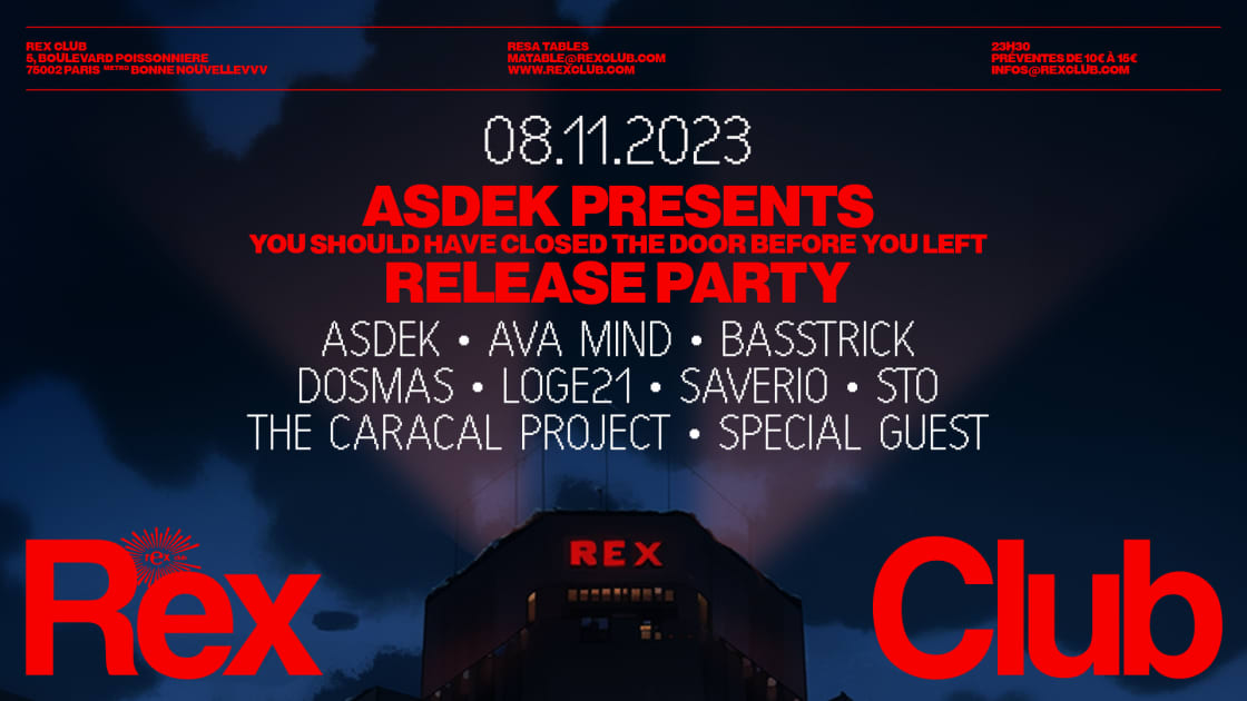 Asdek Release party: ava…, Paris · Billets Shotgun