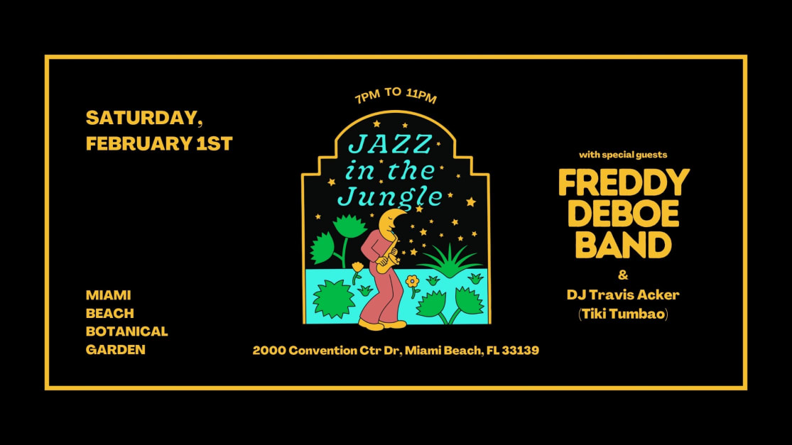 Freddy Deboe Band Live At The Miami Beach Botanical Garden, Miami Beach ...