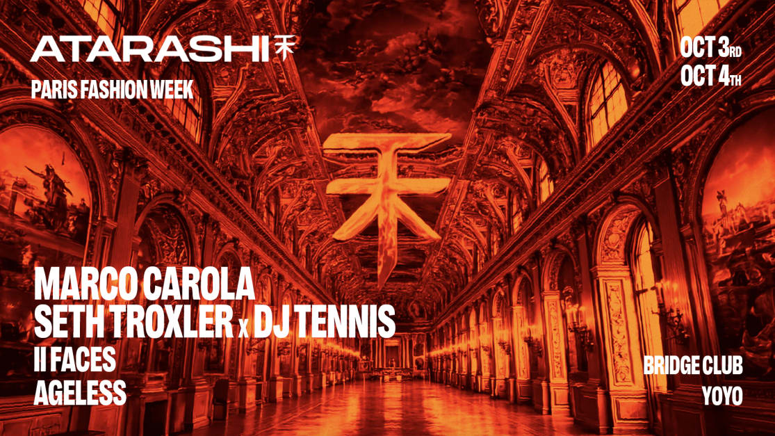 Atarashi Weekend: Marco Carola, Seth Troxler B2b Dj Tennis, Paris · Billets Shotgun
