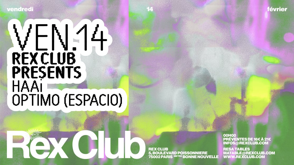 Haai Residency: Haai, Optimo (Espacio), Paris · Shotgun Tickets