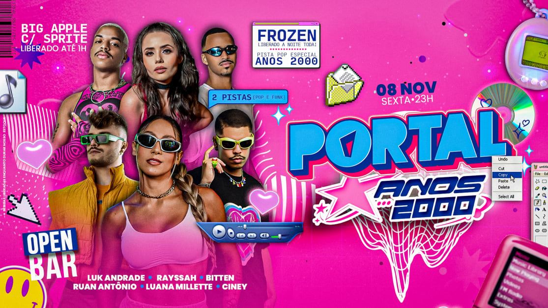 Portal 2000 - Especial Anos 2000 + Mega Open Bar, Rio De Janeiro · Shotgun Tickets