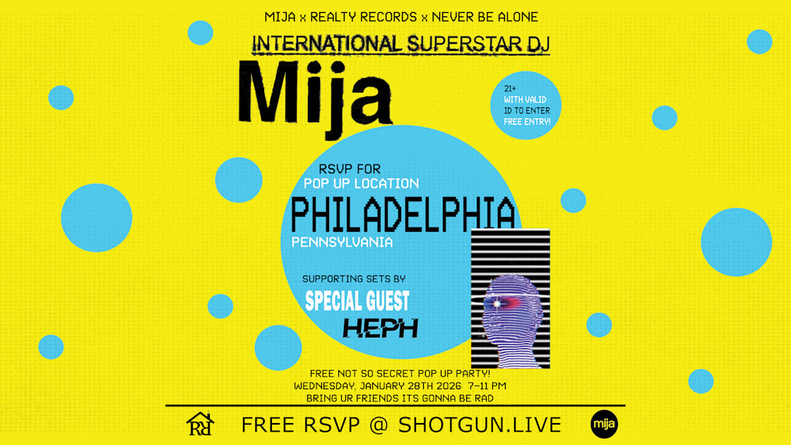 Mija Philly Pop Up - Realty Records X Never Be Alone, Philadelphia ...