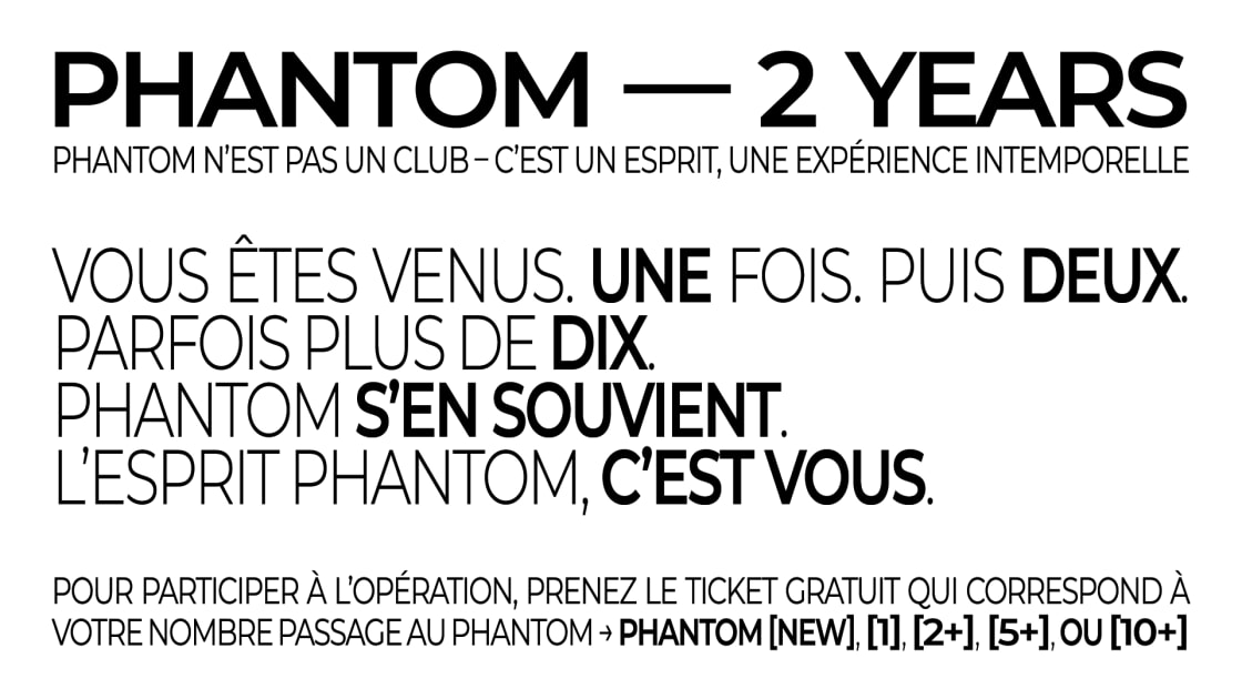 Phantom [2 Years] W/ You, Paris · Billets Shotgun