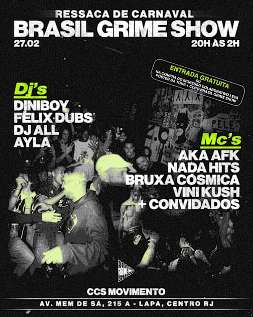 Brasil Grime Show - Ressaca De Carnaval, Lapa · Shotgun Tickets