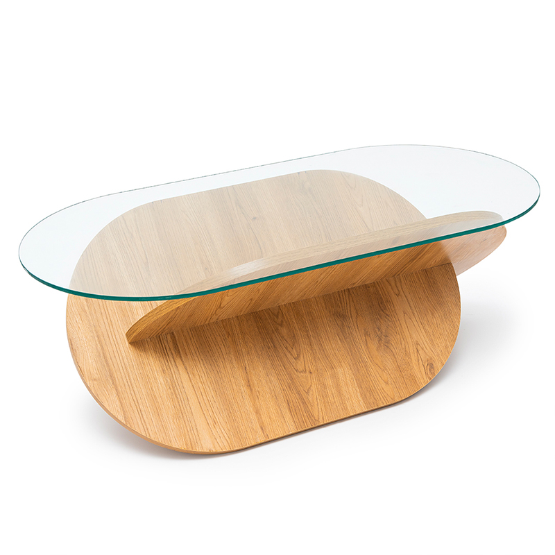 Elia - Table basse ovale bi-matière