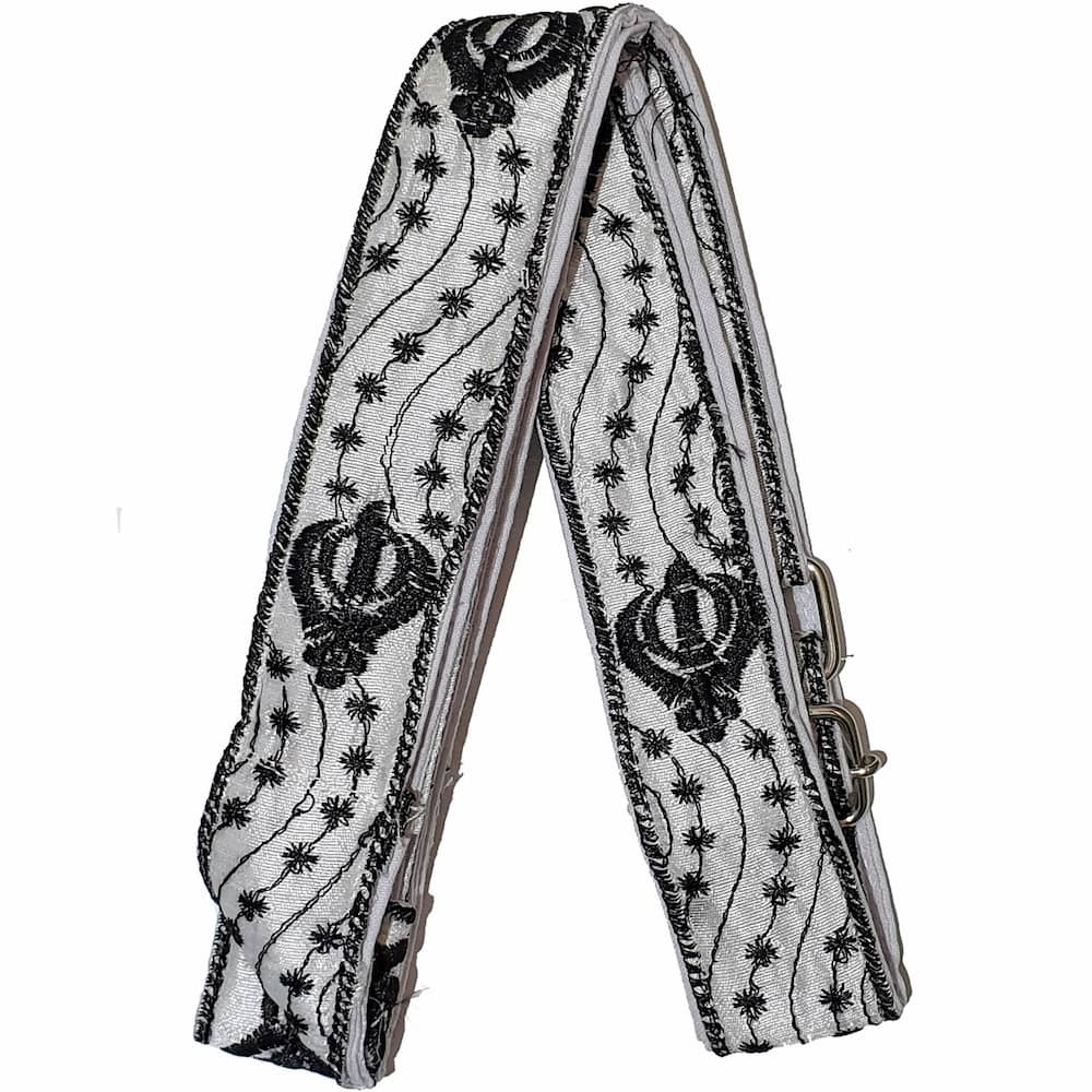 1 inch wide White Adjustable Gatra - SikhiStore