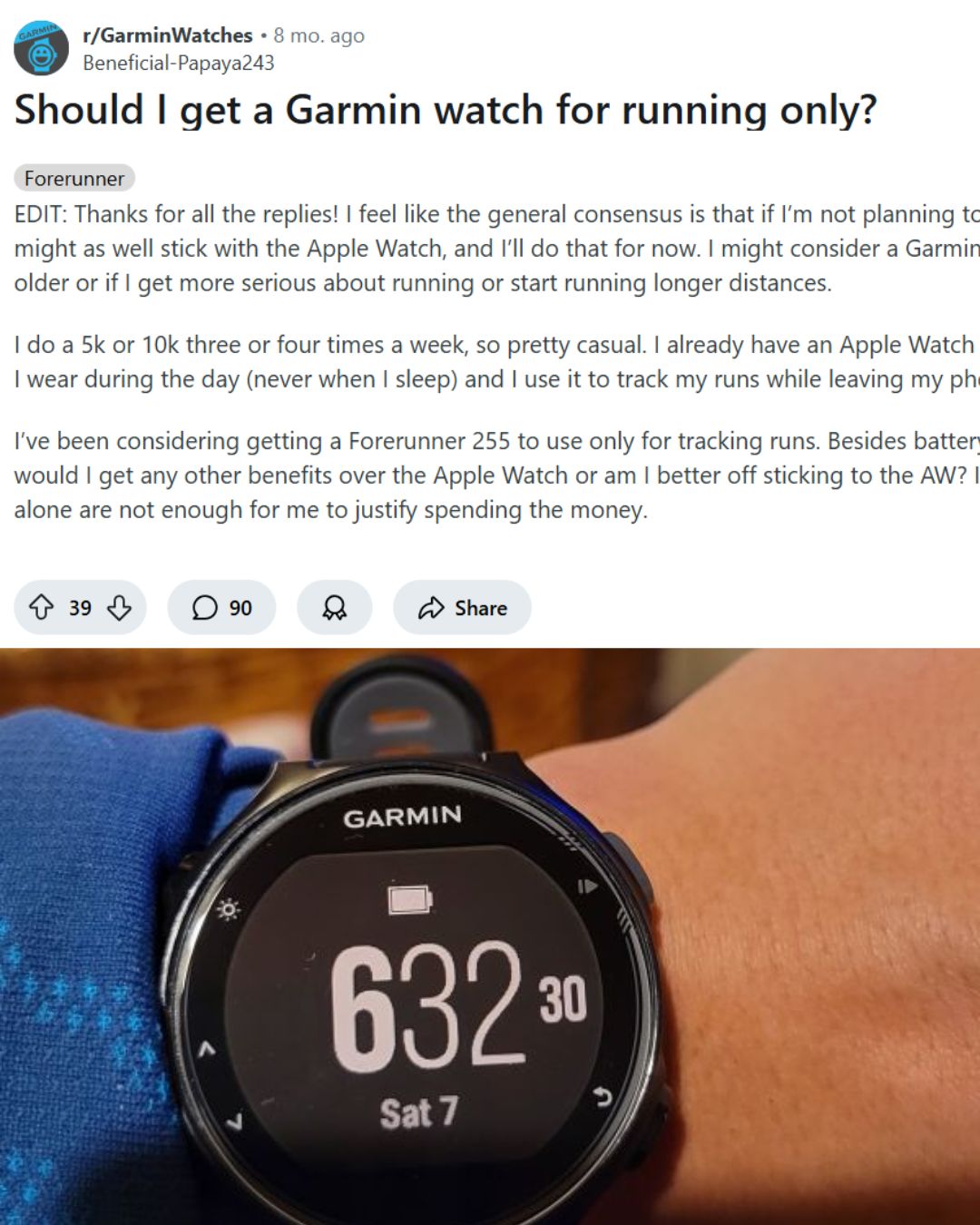 Check Out This Data on 18 Popular Garmin Running Watches | by Brian ...