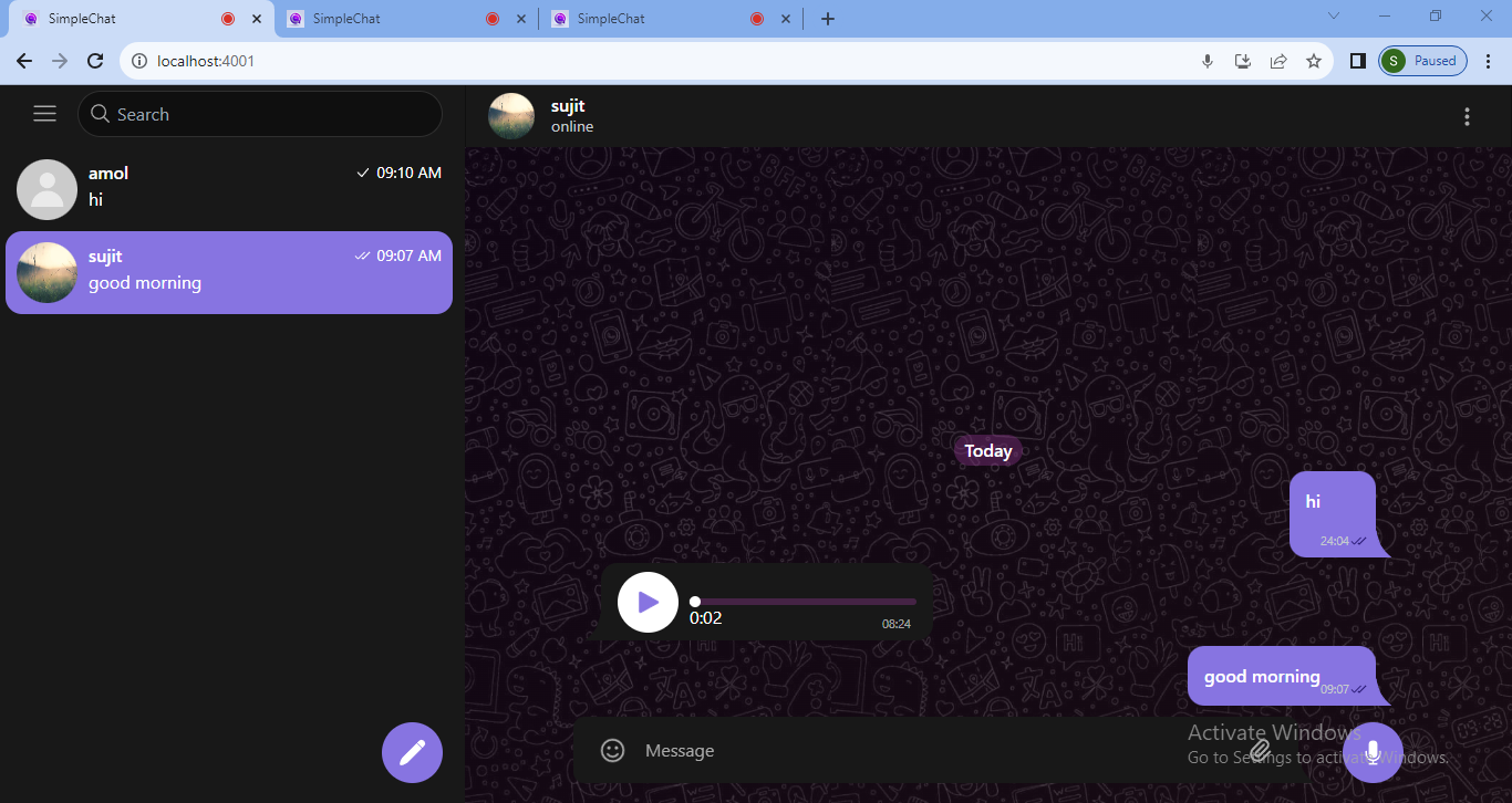 GitHub - sujitkandekar100/SimpleChat1: About MERN Stack SimpleChat web ...