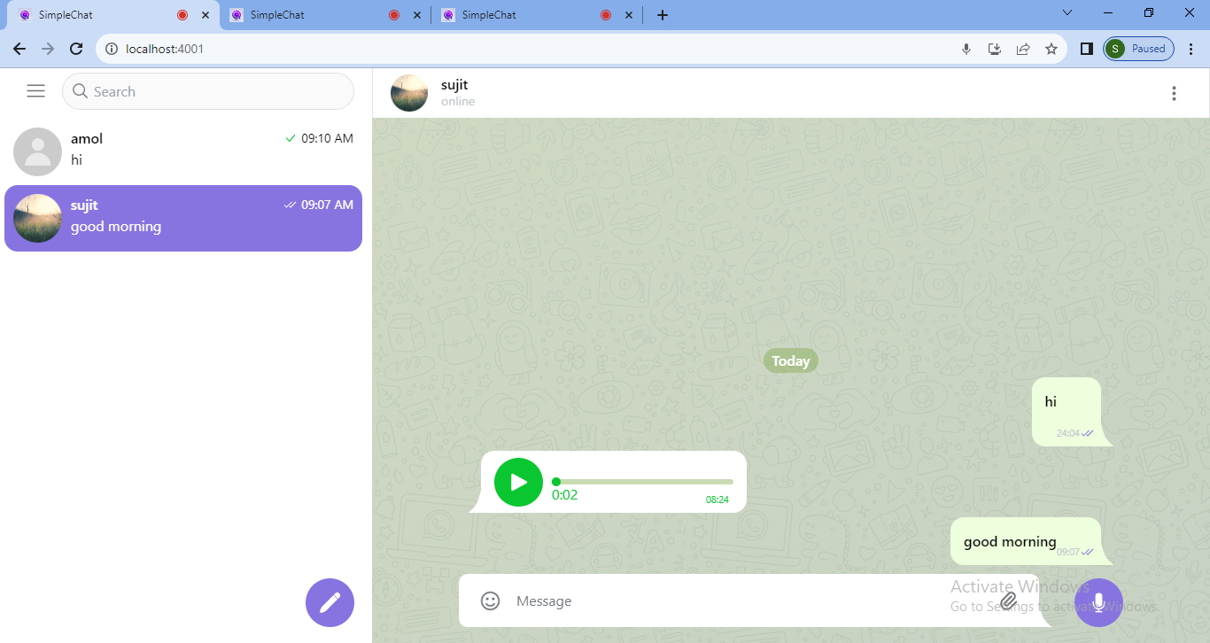 GitHub - sujitkandekar100/SimpleChat1: About MERN Stack SimpleChat web ...