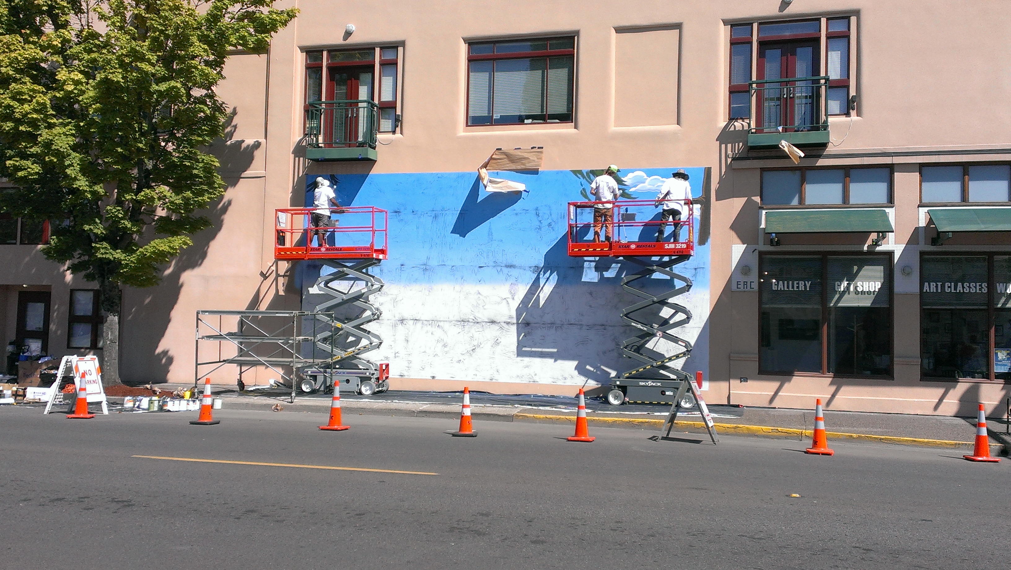 Painting begins on The Simpsons mural in the "real" Springfield