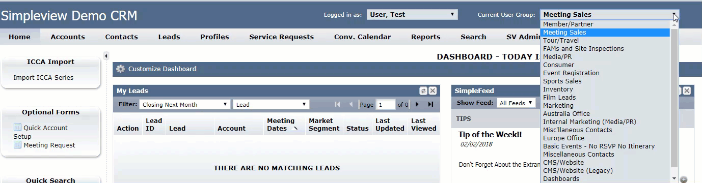 Logging Into Your Simpleview CRM | Granicus Support