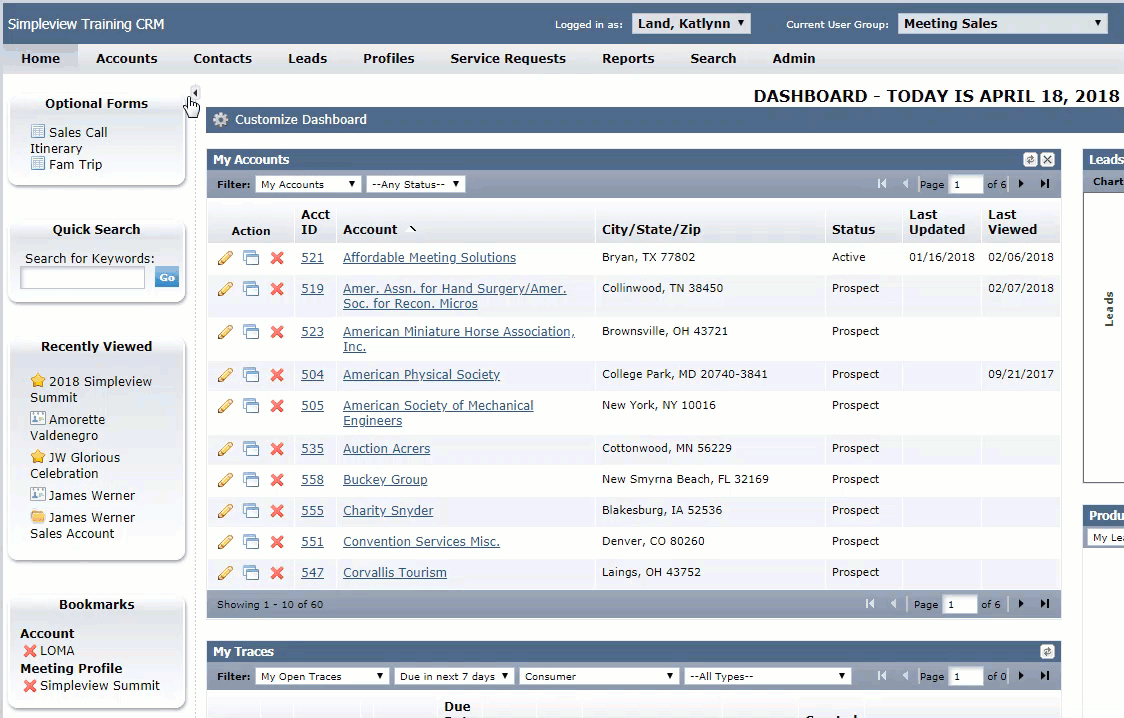 Navigating Your Simpleview CRM Interface | Granicus Support