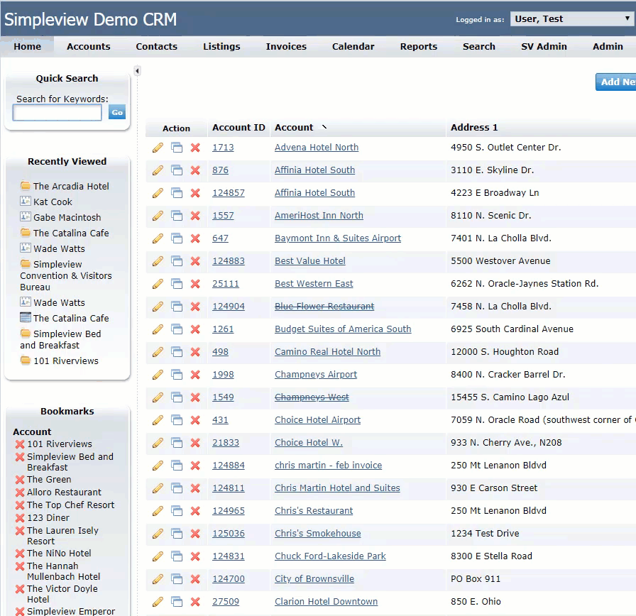 Quick Search in Your Simpleview CRM | Granicus Support