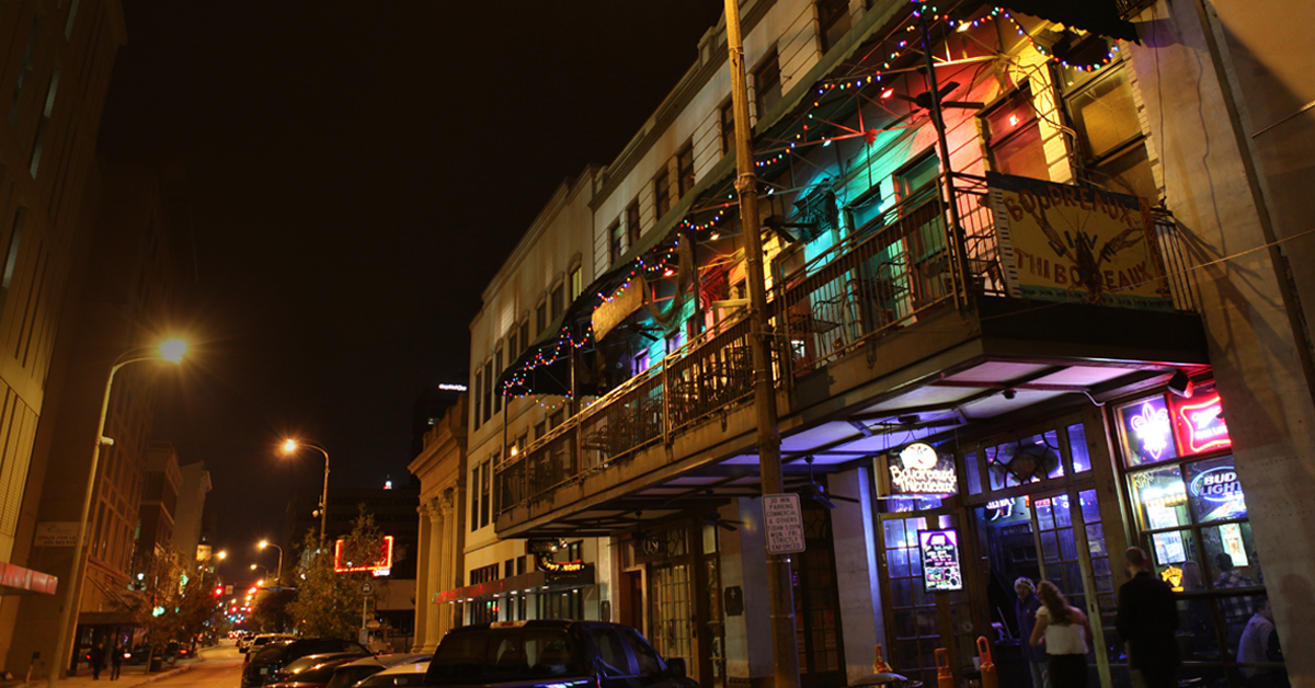 Downtown Baton Rouge La At Night Time