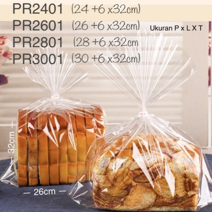 Jual Plastik Roti Polos Bening PR Kantong Roti Tawar,Roti Sisir dll ...
