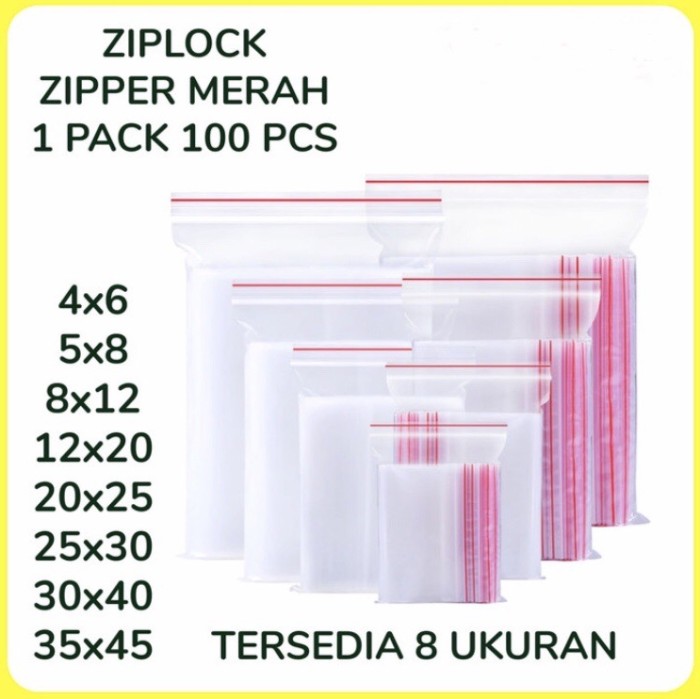 Jual PLASTIK ZIP LOCK 30 X 40 PLASTIK KLIP ZIPLOCK MAKANAN PLASTIK OBAT ...