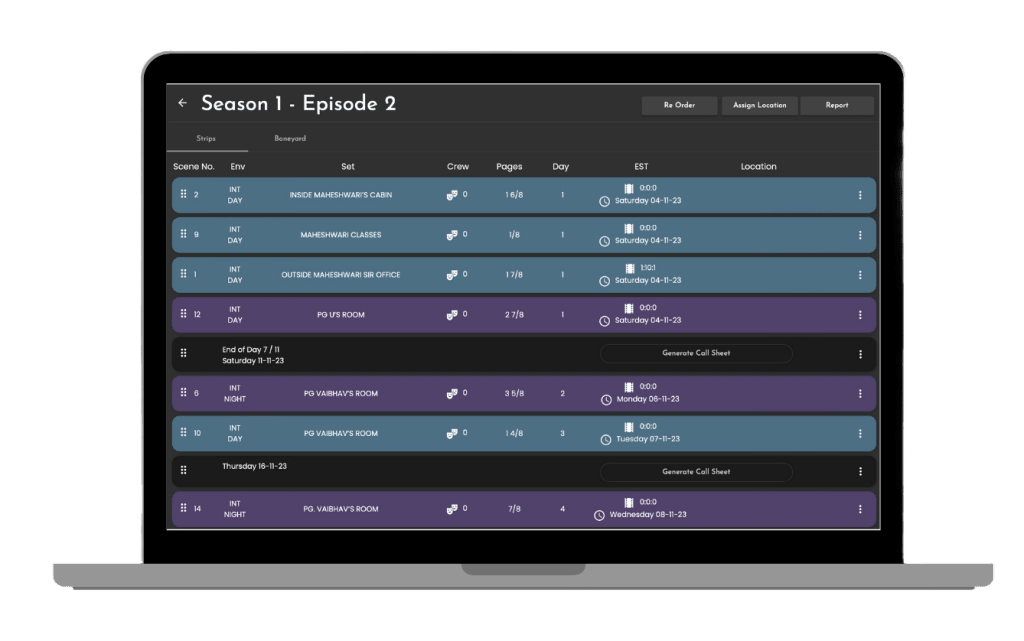 Film Scheduling Software: AI-Based Pre-Production for Directors