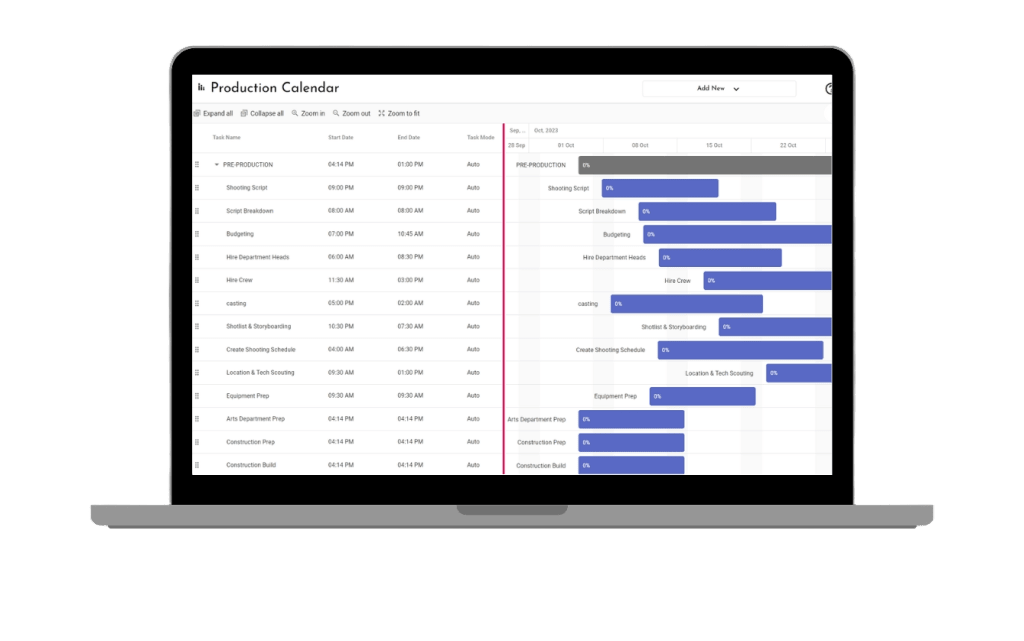 Studiovity Production Calendar Software: Streamline Your Film ...