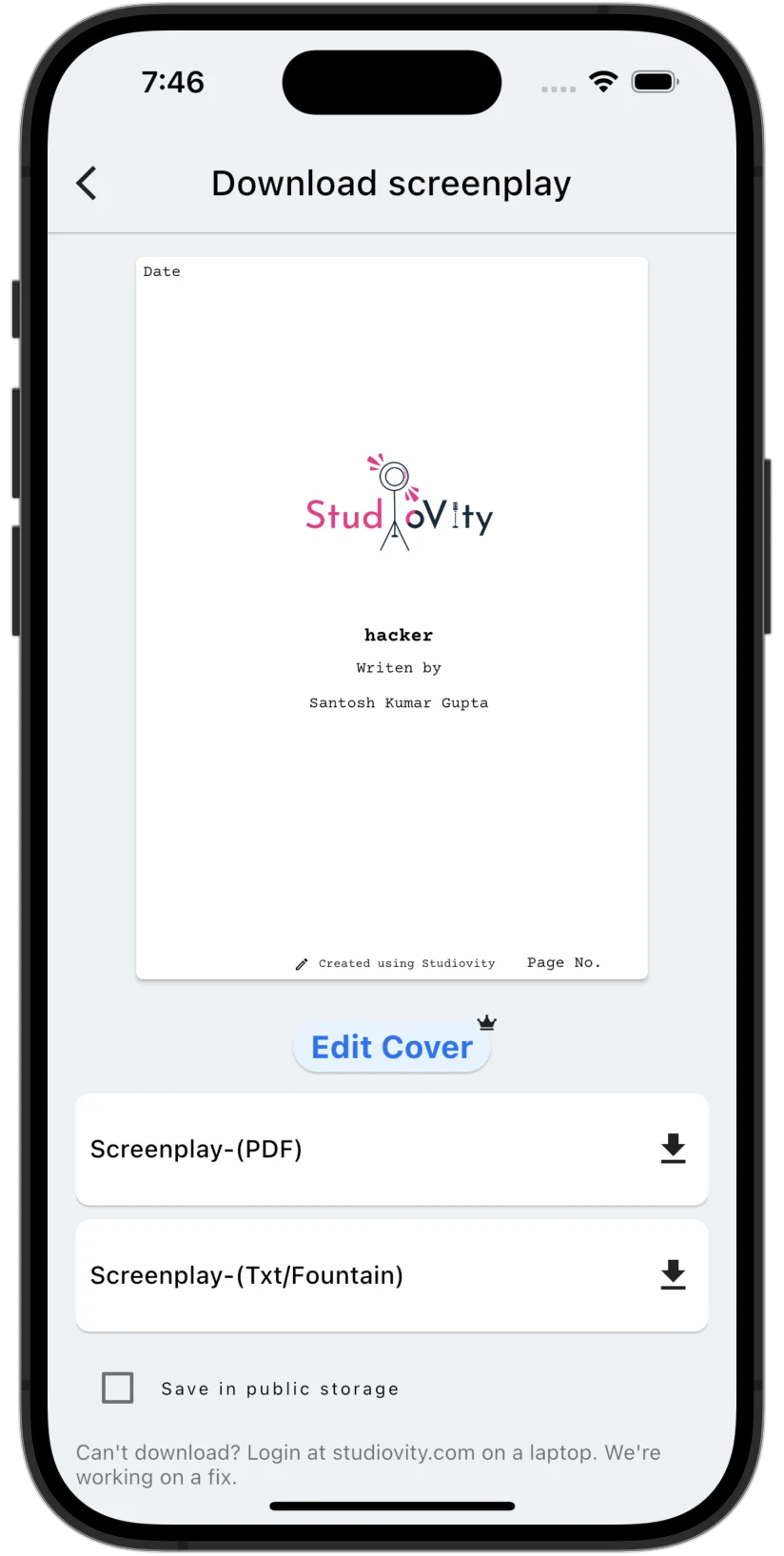 Studiovity Screenwriting Software: Streamline Your Writing Process