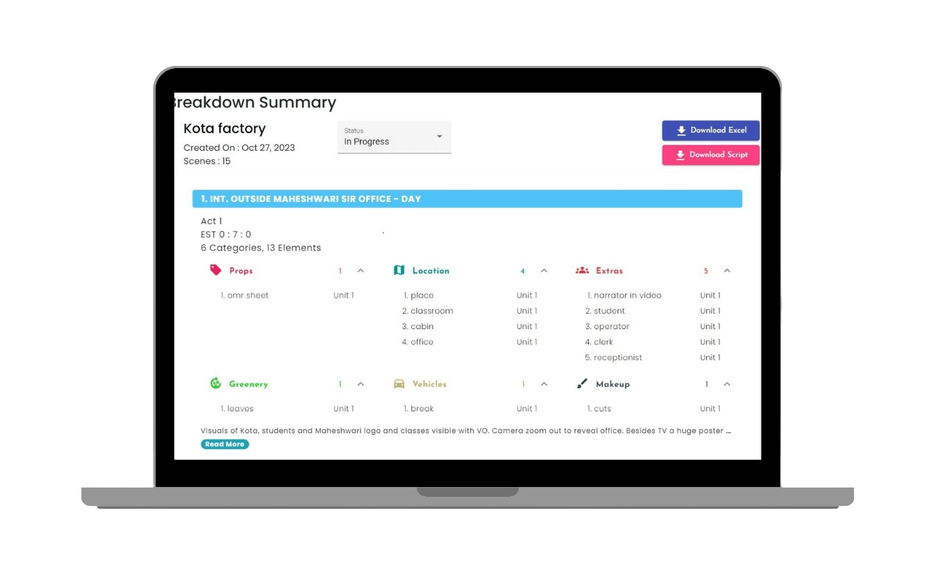 AI based Script Breakdown Software: Unlock Your Free Trial