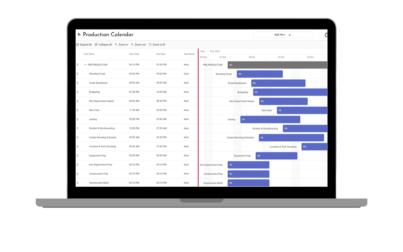 Film-TV Video Production Calendar | Streamline Budget, Timeline, and More!