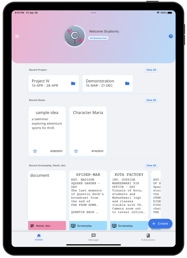 Studiovity - Video, Film-TV Production management & screenplay software